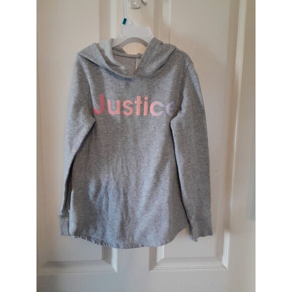Justice | Shirts & Tops | Justice Youth Girls 8 Gray Hooded Sweatshirt ...